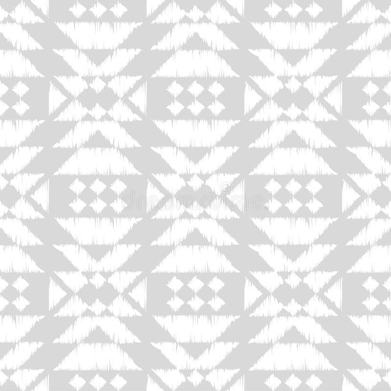White and Gray Ethnic Boho Seamless Pattern. Scribble Texture ...