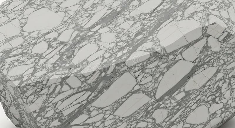 White and Gray Marble with Intricate Vein Patterns, Featuring Large ...