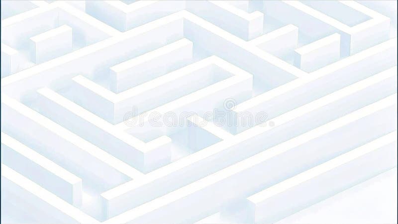 White-Gray Maze: Parallel Camera View Stock Illustration - Illustration ...