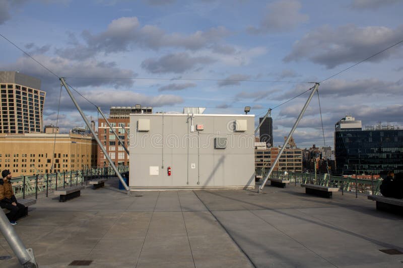 White and Gray Metal Rooftop Structure Editorial Photography - Image of ...