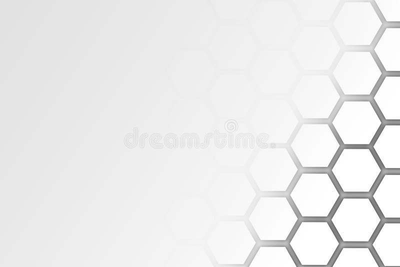 White and Gray Octagonal Gradient Background with Copy Space Stock ...