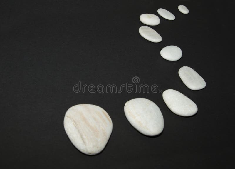 White or Gray Pebble Stones in Line Stock Image - Image of white, gray ...