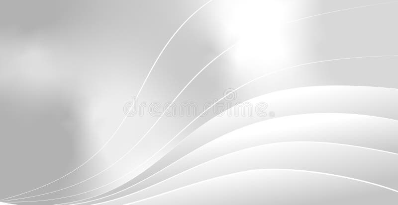 White - Gray Vector Background with Wavy Lines - Illustration Stock ...