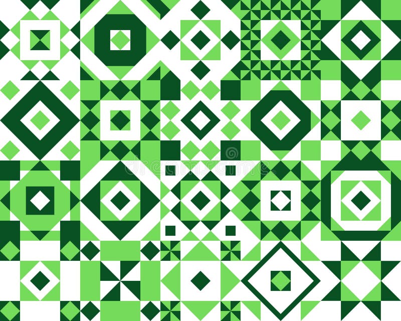 White and Green Ceramic Tile Pattern, Mosaic Floor Stock Image - Image ...