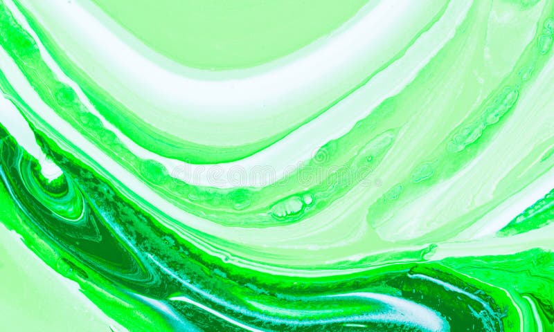 Mixed White and Green Paint Stock Image - Image of bright, gouache ...