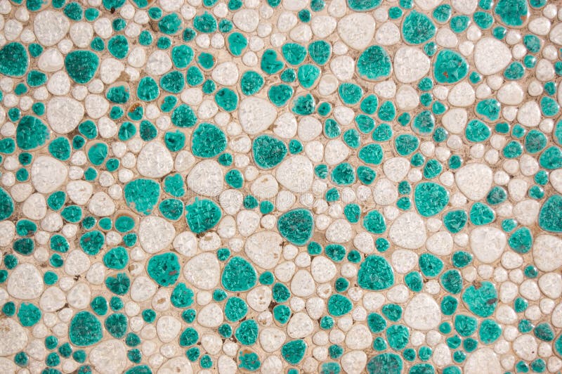 White and Green Pebble Texture. Decorated Wall with Abstract Pattern ...