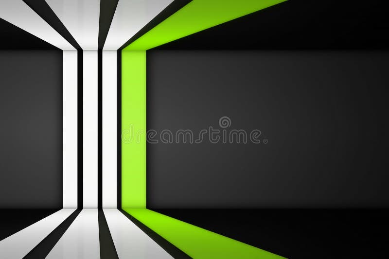 White and Green Straight Stripes on a Gray Background. 3d Pattern Lines ...