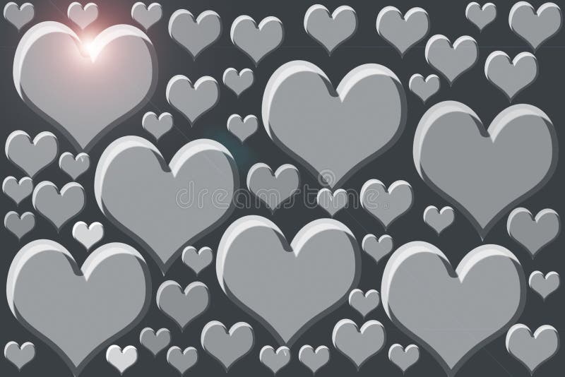 WHITE/GREEN/BLUE/or GREY Colored Heart Shape on Black Surface Stock ...