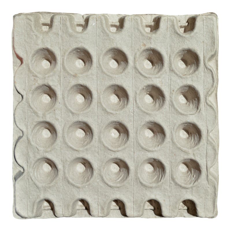 White and Grey Empty Egg Carton, Recyclable Egg Container Made of Pulp ...