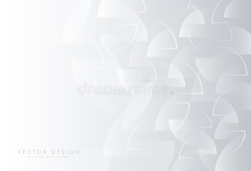 White and Grey Gradation Semicircle Pattern Background. Template for ...
