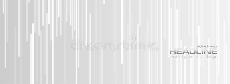 White and Grey Minimal Lines Abstract Futuristic Tech Background Stock ...