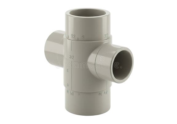 A White and Grey Pipe with a Black Number 454 on it Isolated on White ...