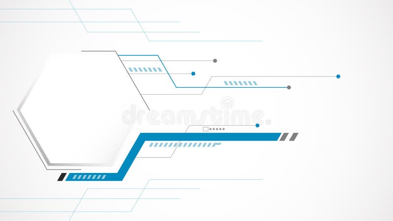 White Grey Polygon Technology Background Abstract. Technology with Line ...