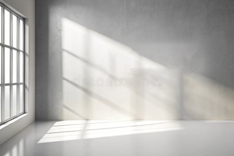 White and Grey Studio with Shadows Stock Illustration - Illustration of ...