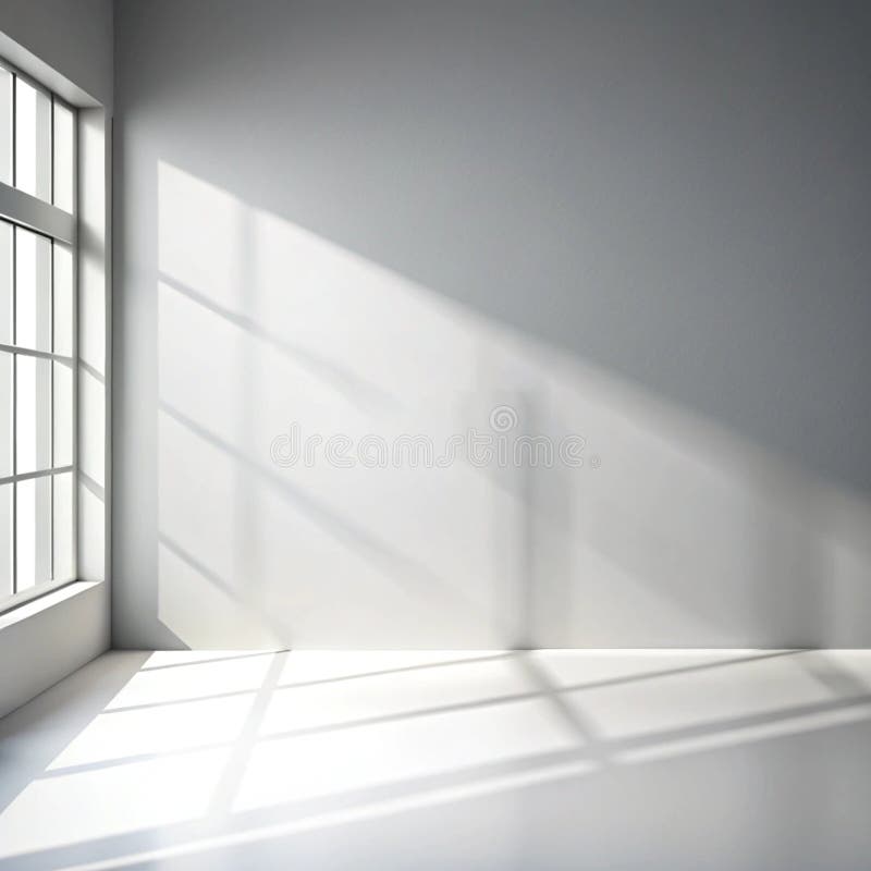 White and Grey Studio with Shadows Stock Illustration - Illustration of ...