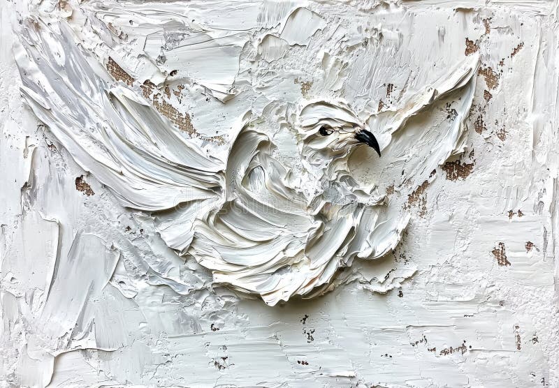 White and Grey Textured Putty and Plaster on a Light Wallpaper ...