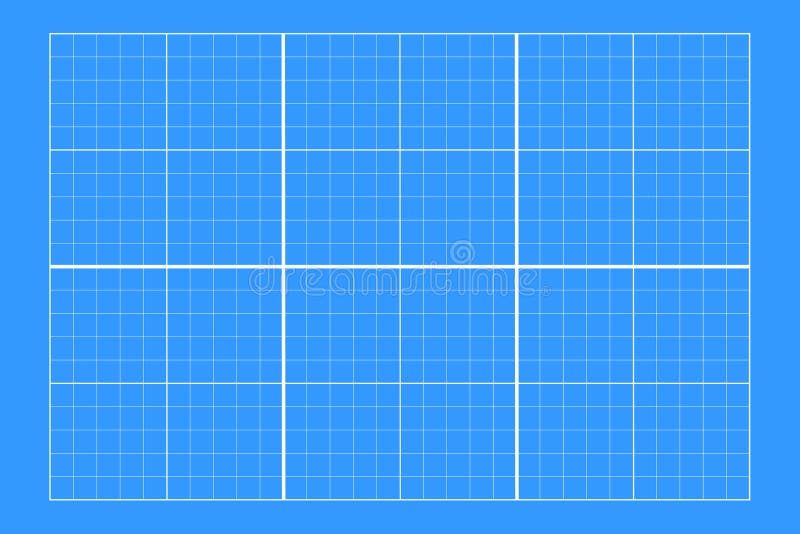 White Grid on Blue Background. Blueprint Design Stock Vector ...