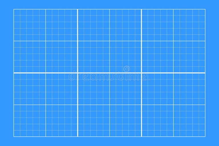 White Grid on Blue Background. Blueprint Design Stock Vector ...