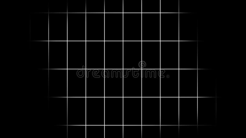 White Grid Expanding and Fading on Black Background. Motion Stock Video ...