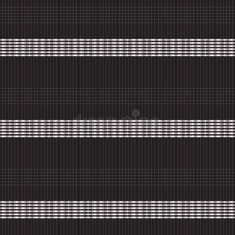 White Grid and Shape Striped Pattern Black Background Stock Vector ...
