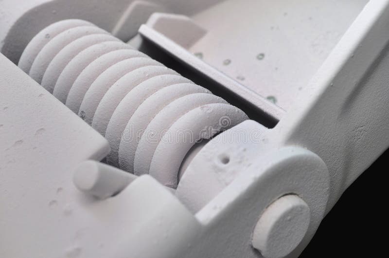 White Grinding Machine Spring Stock Image - Image of spring, strength ...