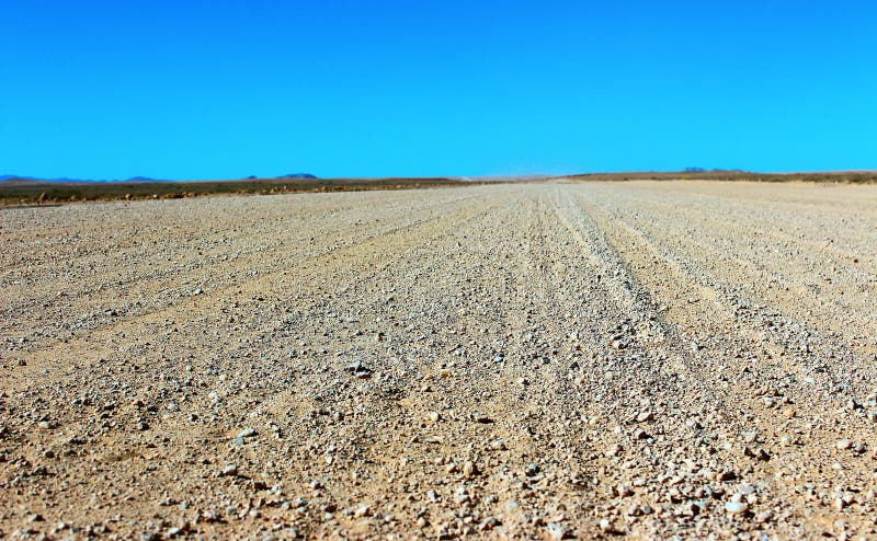 Ground Road through the Desert Stock Image - Image of blue, landscape ...