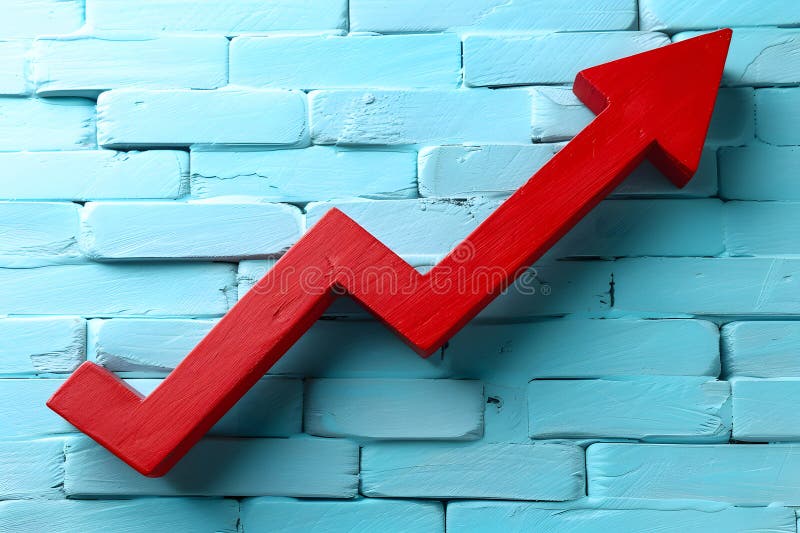 White Growth Graph Symbol with Arrow on Head High Quality Photo Stock ...