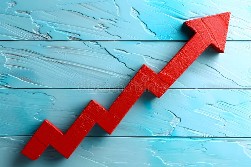 White Growth Graph Symbol with Arrow on Head High Quality Photo Stock ...