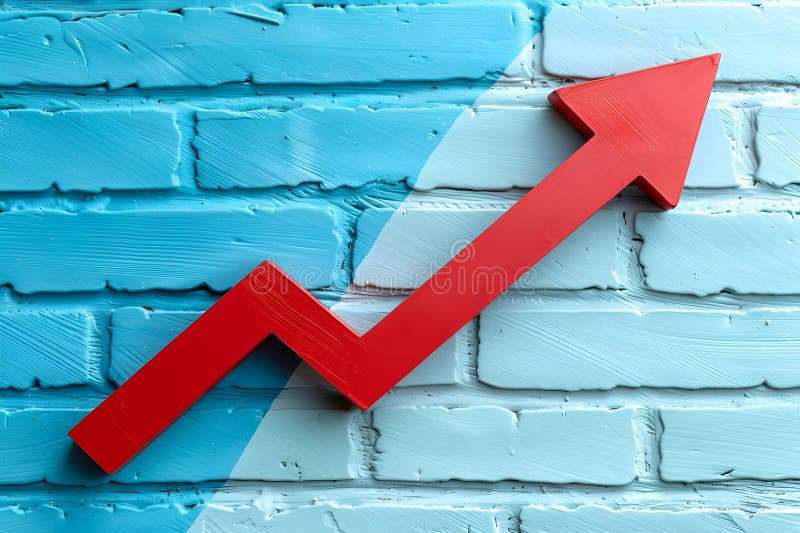 White Growth Graph Symbol with Arrow on Head High Quality Photo Stock ...