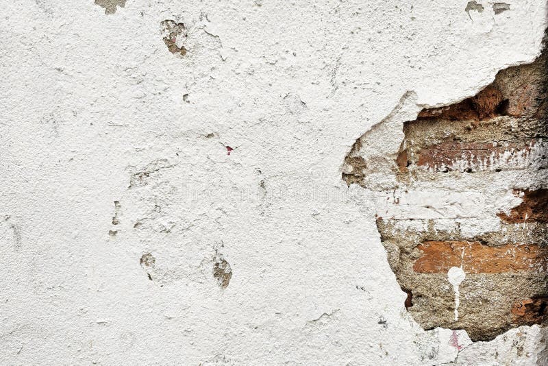 White Grunge Broken Wall Background. Stock Image - Image of precast ...