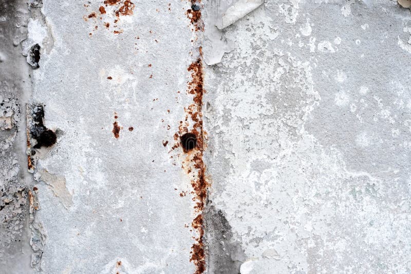 White Grunge and Rust Stain Concrete Wall Background. Stock Photo ...