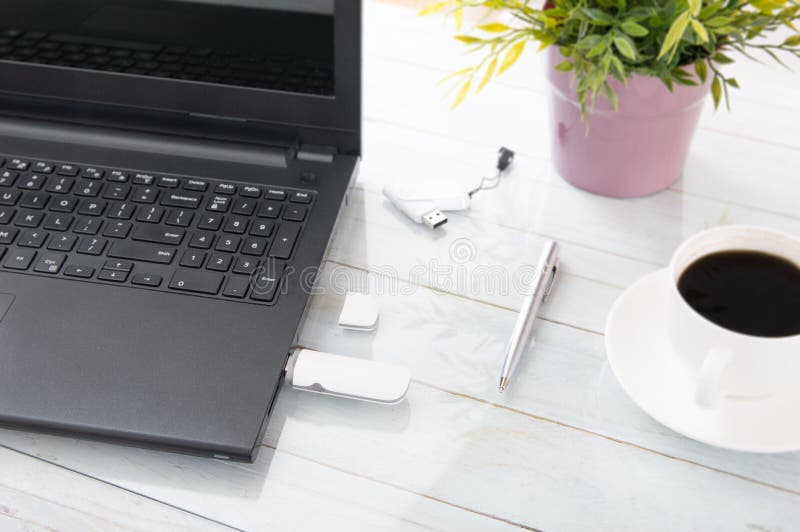 White GSM modem stock image. Image of network, internet - 85080765