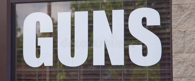 Gun Shop Sign stock image. Image of hardware, shooting - 56276021