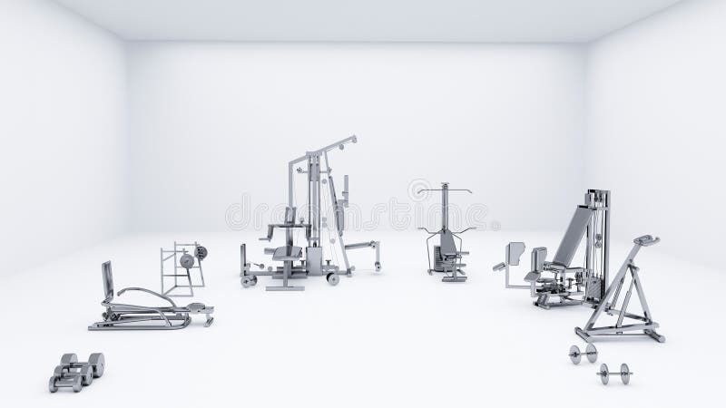 White Gym stock illustration. Illustration of fitness - 31663453