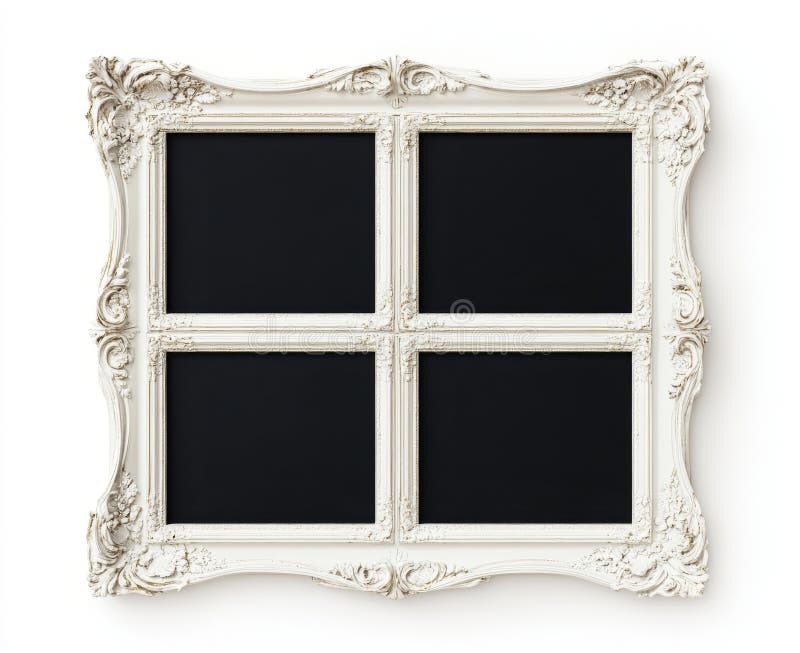 A White Gypsum Frame with Four Spots for Your Pictures Stock Image ...