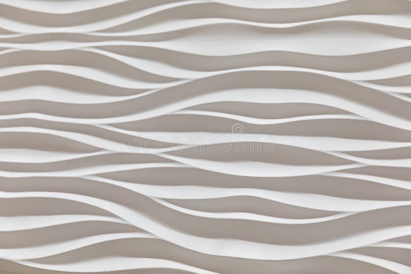White Gypsum Panel Decorative Wave Effect Stock Photo - Image of ...