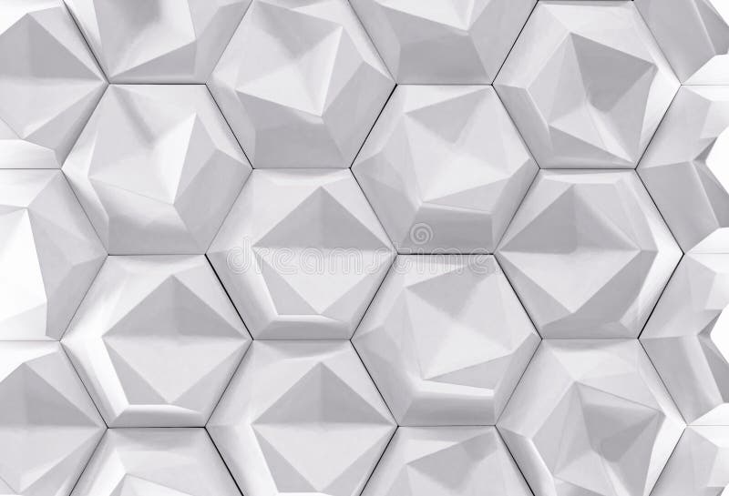 White Gypsum Wall Panel with 3D Effect. Volumetric Gypsum Texture Stock Image - Image of pattern ...