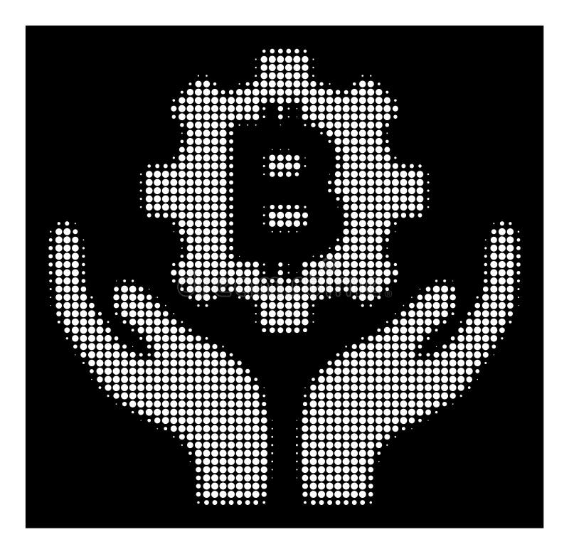 White Halftone Bitcoin Gear Care Hands Icon Stock Vector - Illustration ... White Halftone Bitcoin Gear Care Hands Icon Stock Vector - Illustration ...