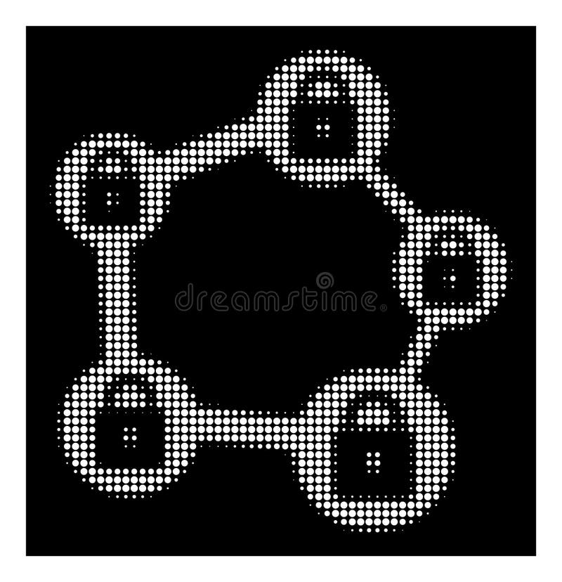 White Halftone Blockchain Network Icon Stock Vector - Illustration of ...