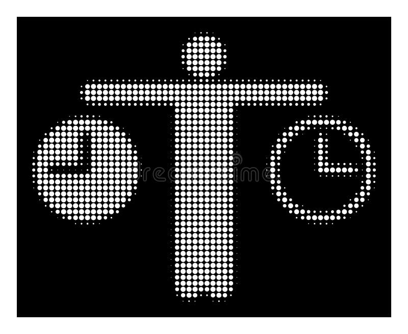 White Halftone Compare Time Icon Stock Vector - Illustration of measure ...
