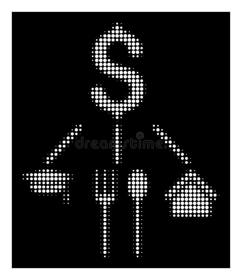 White Halftone Consumption Pattern Icon Stock Vector - Illustration of ...