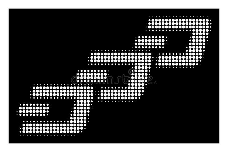 Dash Chain Vector Mesh Wire Frame Model and Triangle Mosaic Icon Stock ...