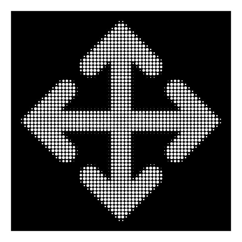 White Halftone Direction Variants Icon Stock Vector - Illustration of ...