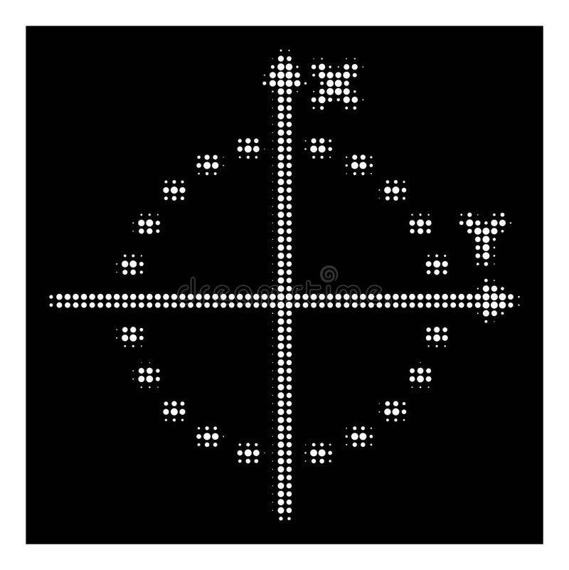 White Halftone Dotted Circle Plot Icon Stock Vector - Illustration of ...