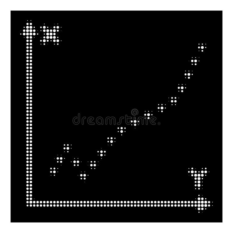 White Halftone Dotted Function Plot Icon Stock Vector - Illustration of ...