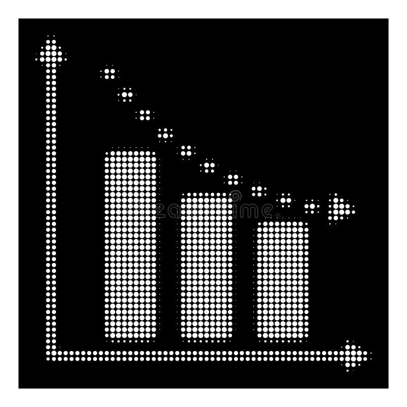 White Halftone Dotted Negative Trend Icon Stock Vector - Illustration ...