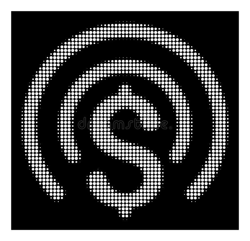White Halftone Money Sphere Icon Stock Vector - Illustration of ...