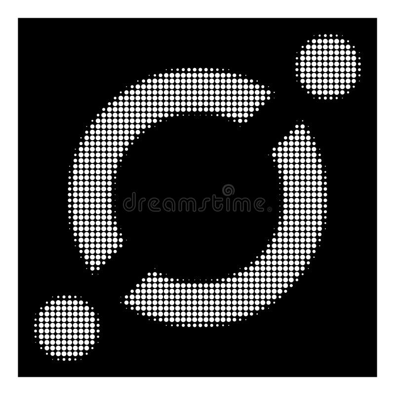 White Halftone Node Link Icon Stock Vector - Illustration of appliance ...