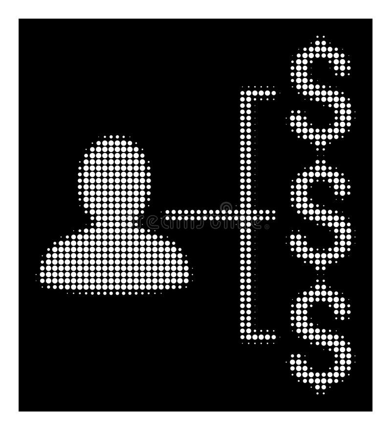 White Halftone Payer Relations Icon Stock Vector - Illustration of ...