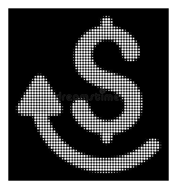 White Halftone Repay Icon stock vector. Illustration of cycle - 128560984